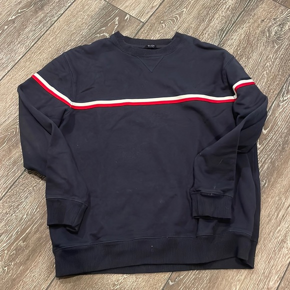 PacSun | Sweaters | Navy Blue Crewneck Sweatshirt With A Blue White And ...